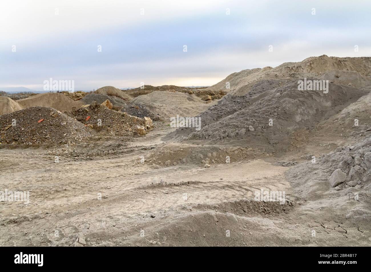 spoil heap scenery at a quarry in Southern Germany Stock Photo - Alamy