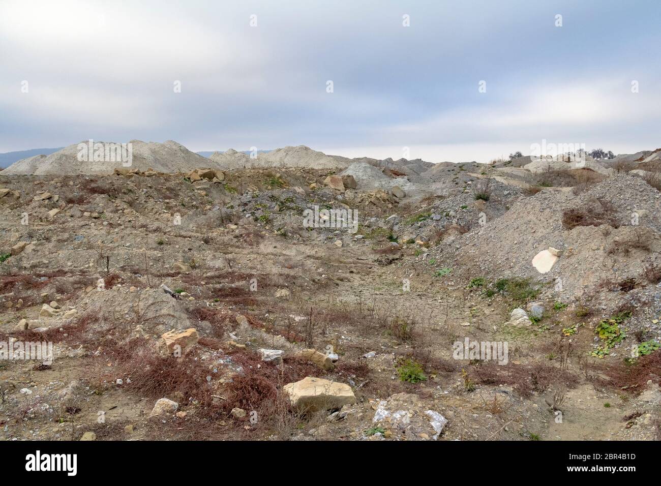 spoil heap scenery at a quarry in Southern Germany Stock Photo - Alamy