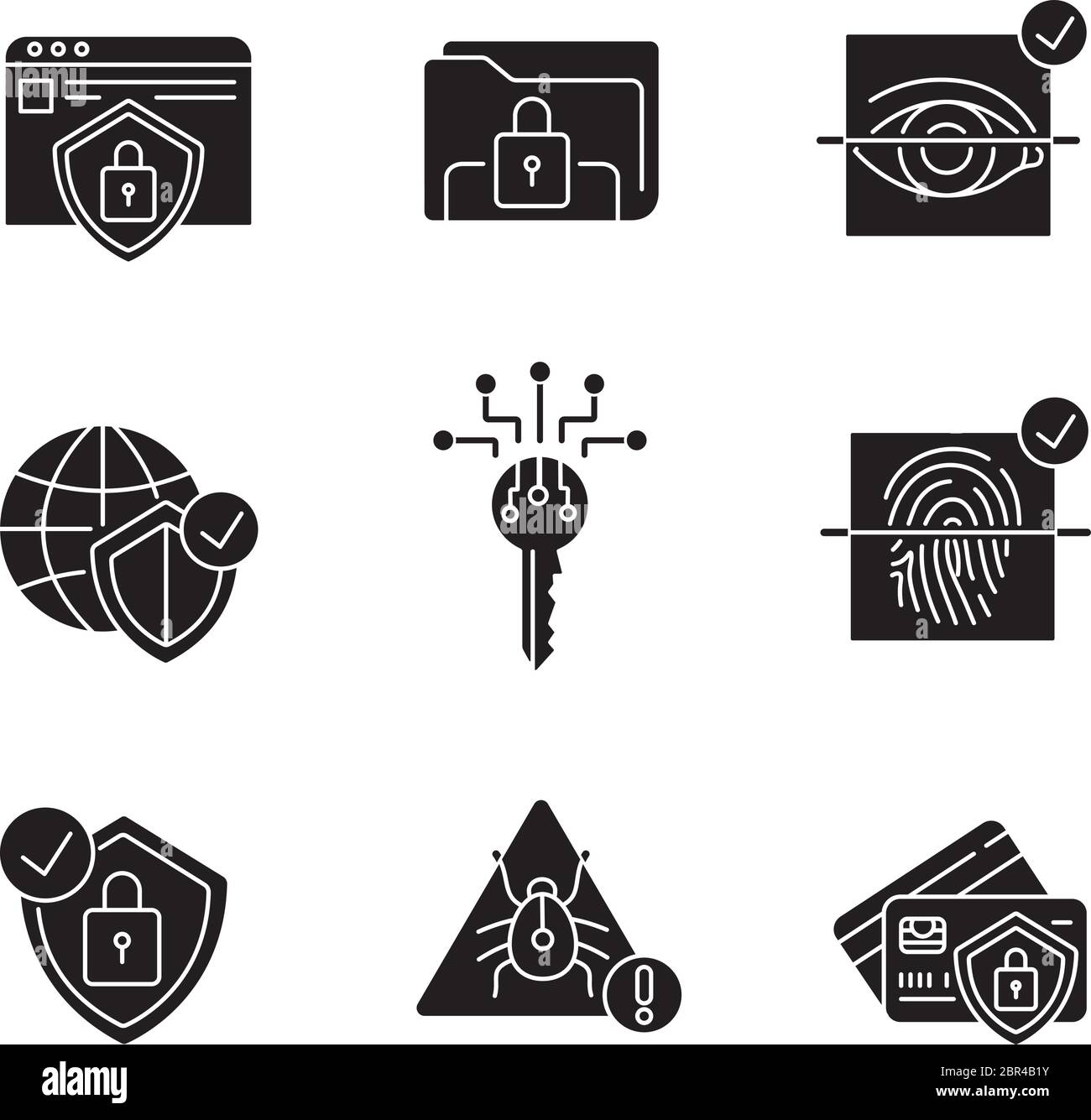 Security icons pack filled hi-res stock photography and images - Alamy