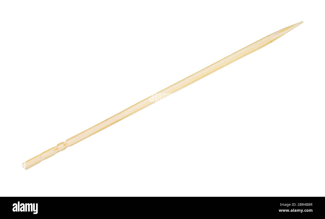 carved birch wood toothpick isolated on white background Stock Photo ...