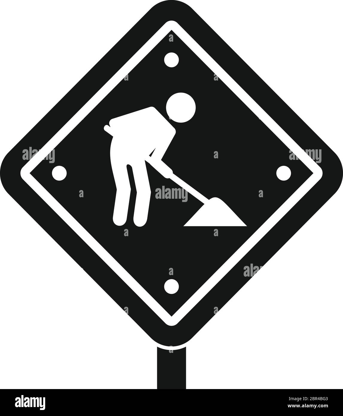 Road repair sign icon. Simple illustration of road repair sign vector ...