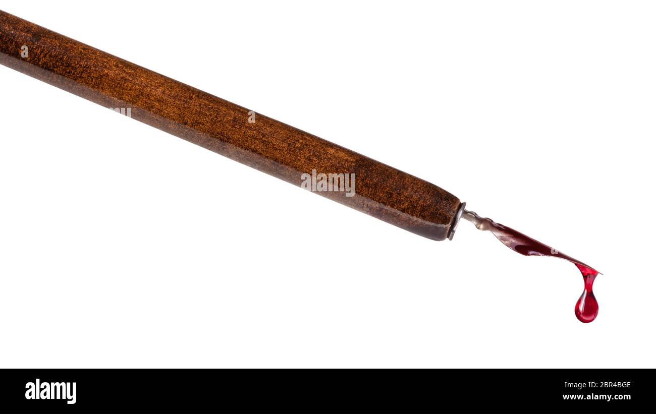 Ink pen dripping ink Cut Out Stock Images & Pictures - Alamy