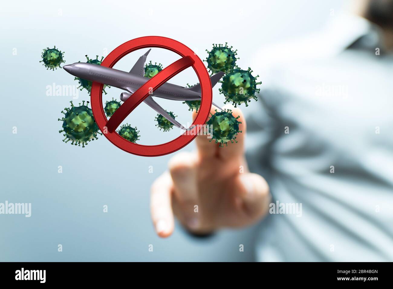Stop airplane sign. Sign of prohibition flying Stock Photo - Alamy