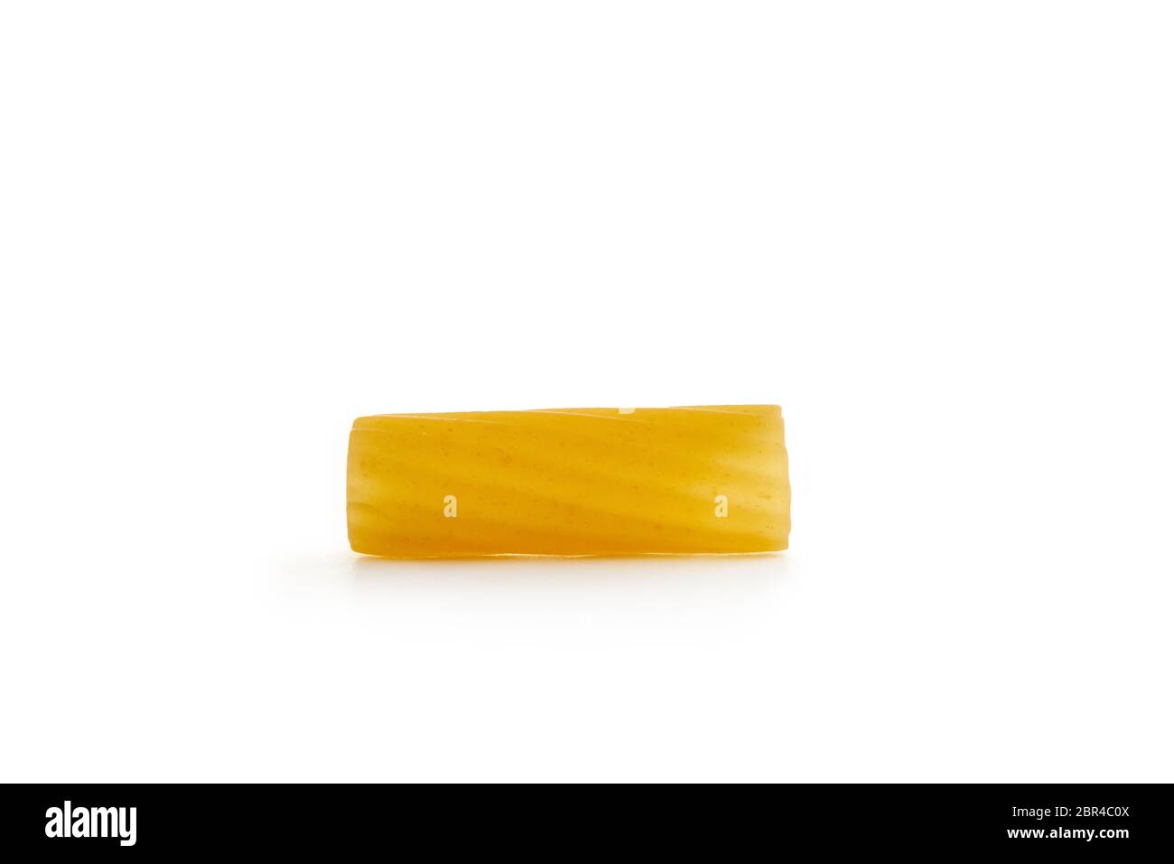 Italian raw dry pasta rigatoni isolated on white background Stock Photo ...