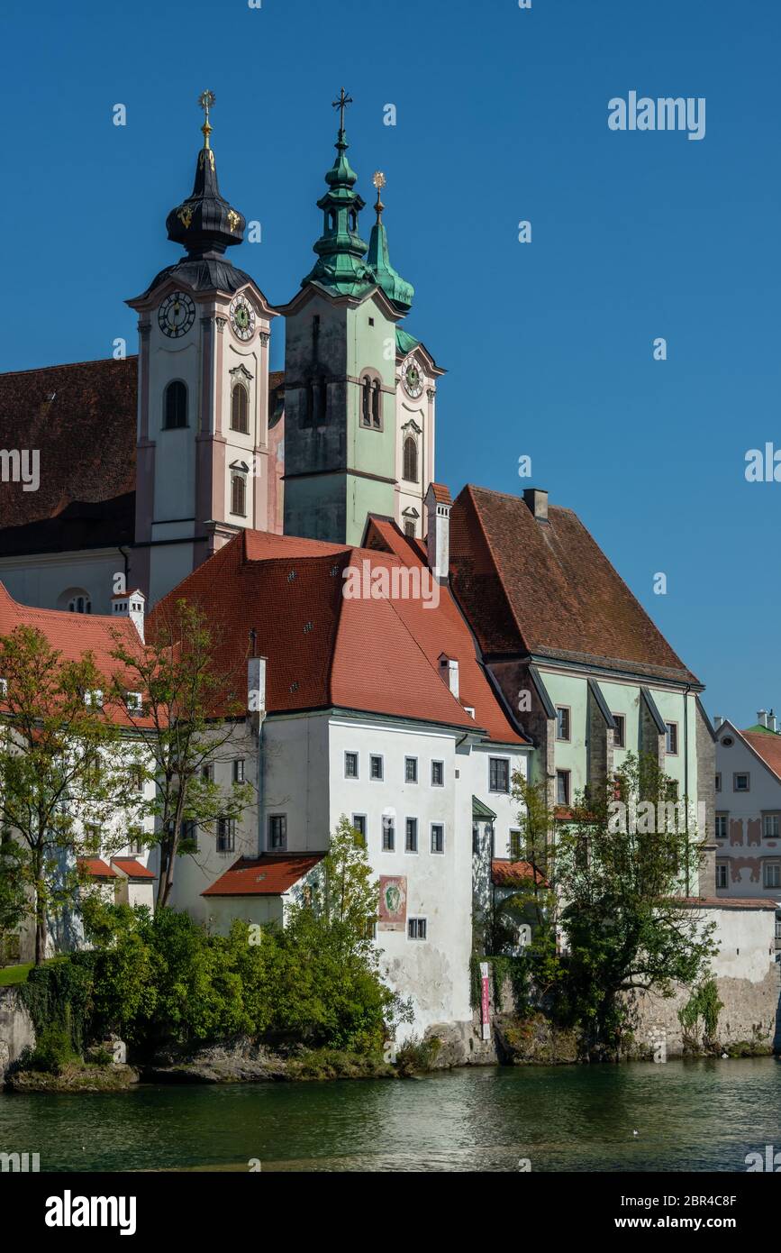 Cityscape of the Steyr. Upper Austria Stock Photo - Alamy