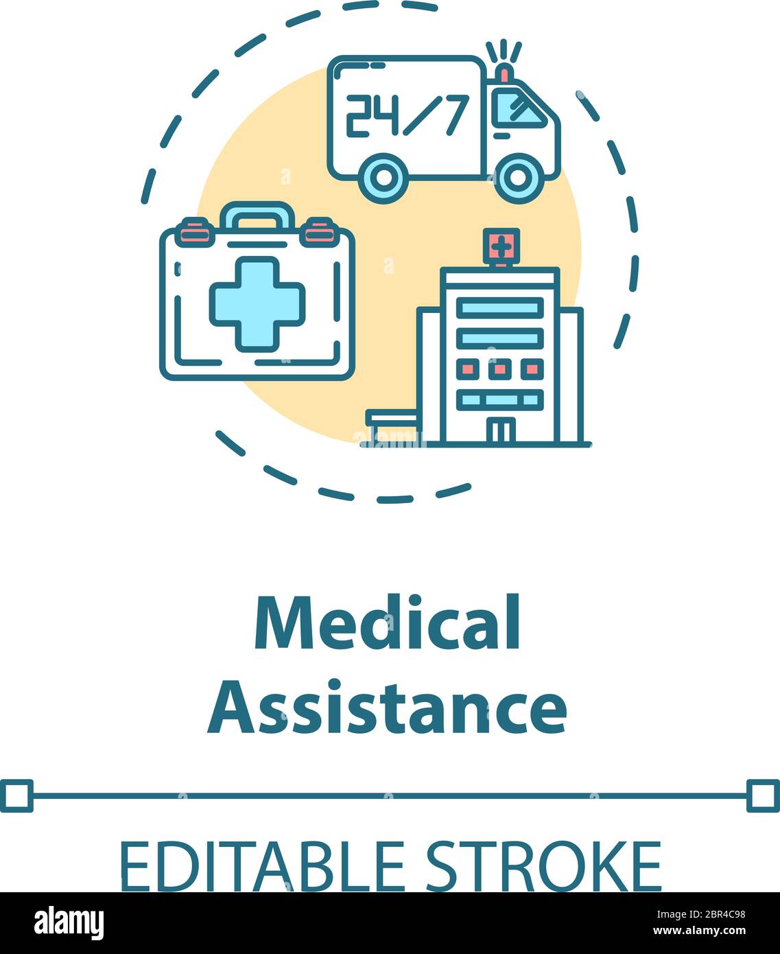 Medical assistance concept icon Stock Vector Image & Art - Alamy