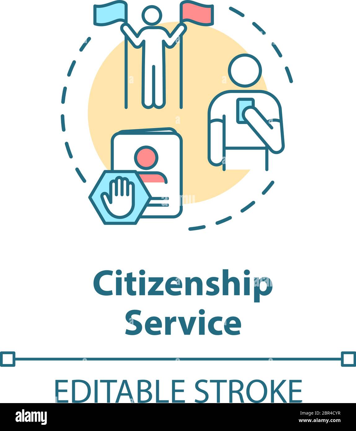 Citizenship service concept icon hi-res stock photography and images ...
