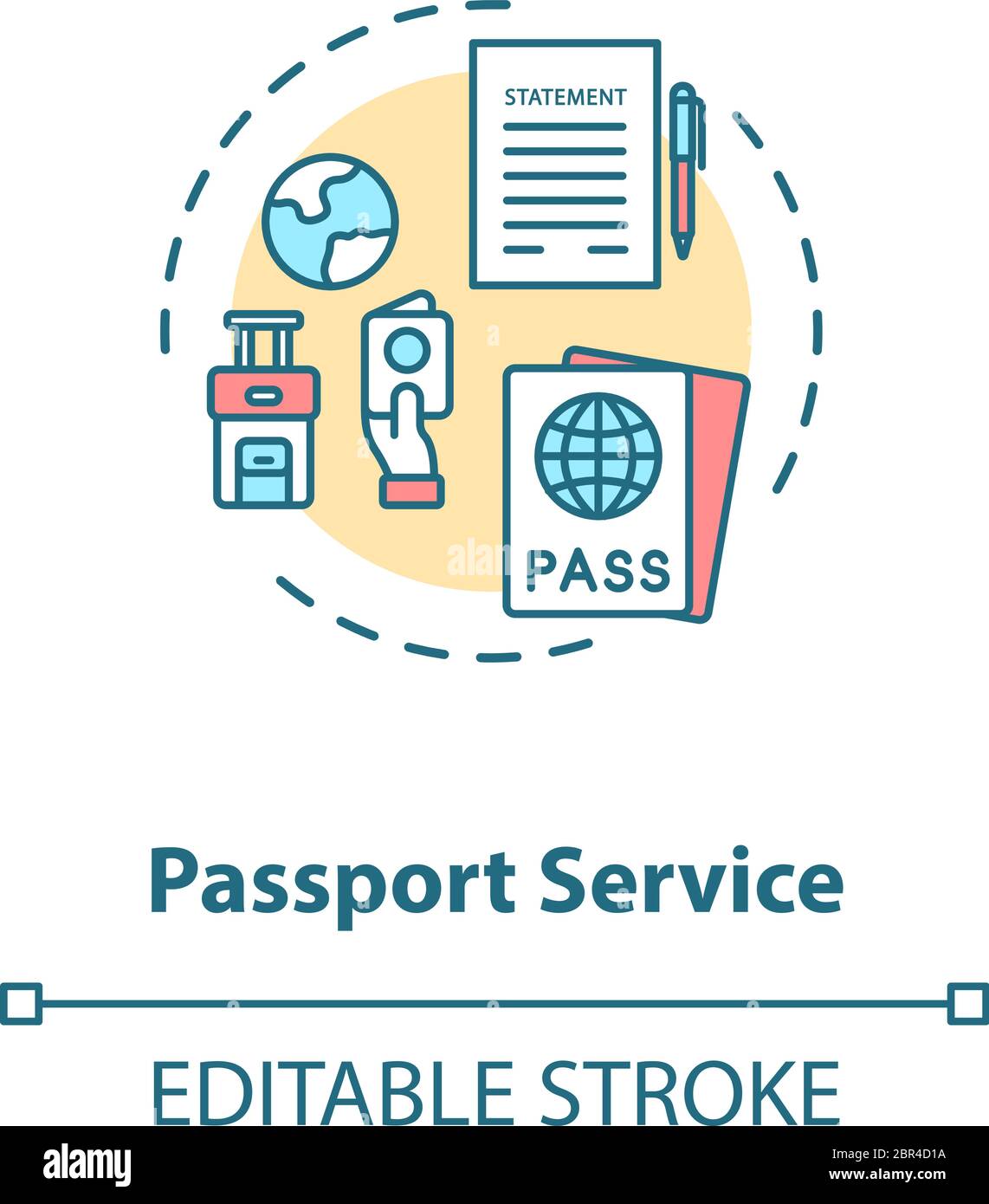 Passport service concept icon Stock Vector Image & Art - Alamy
