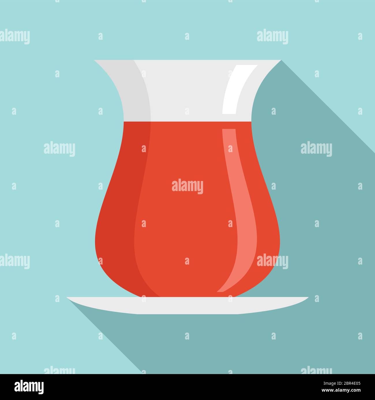 Turkish tea icon. Flat illustration of turkish tea vector icon for web ...