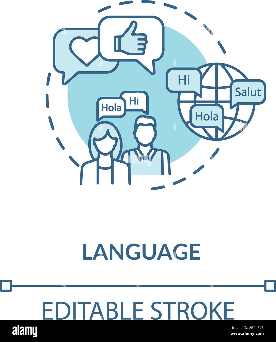 Language turquoise concept icon Stock Vector Image & Art - Alamy