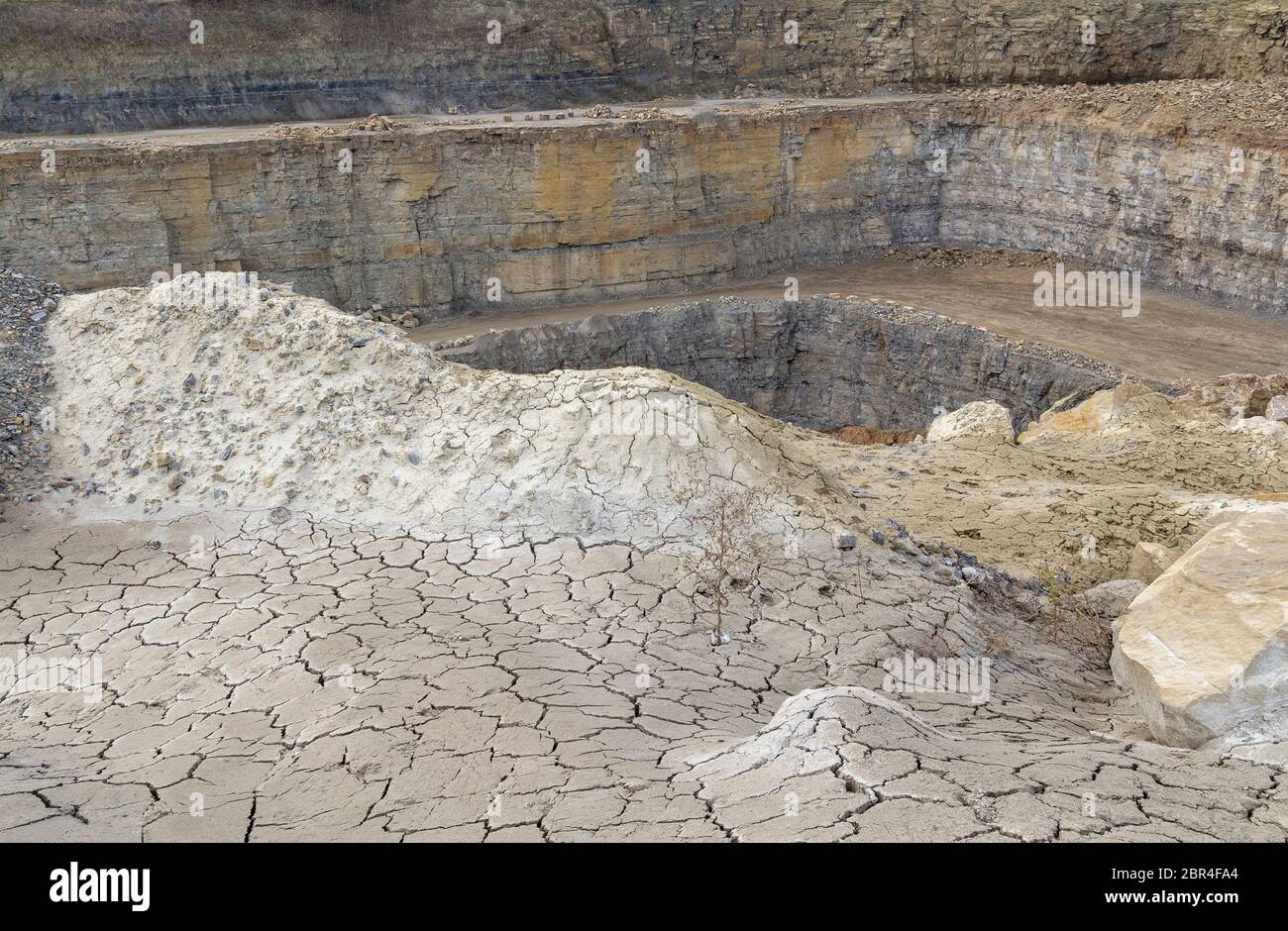 spoil heap scenery at a quarry in Southern Germany Stock Photo - Alamy