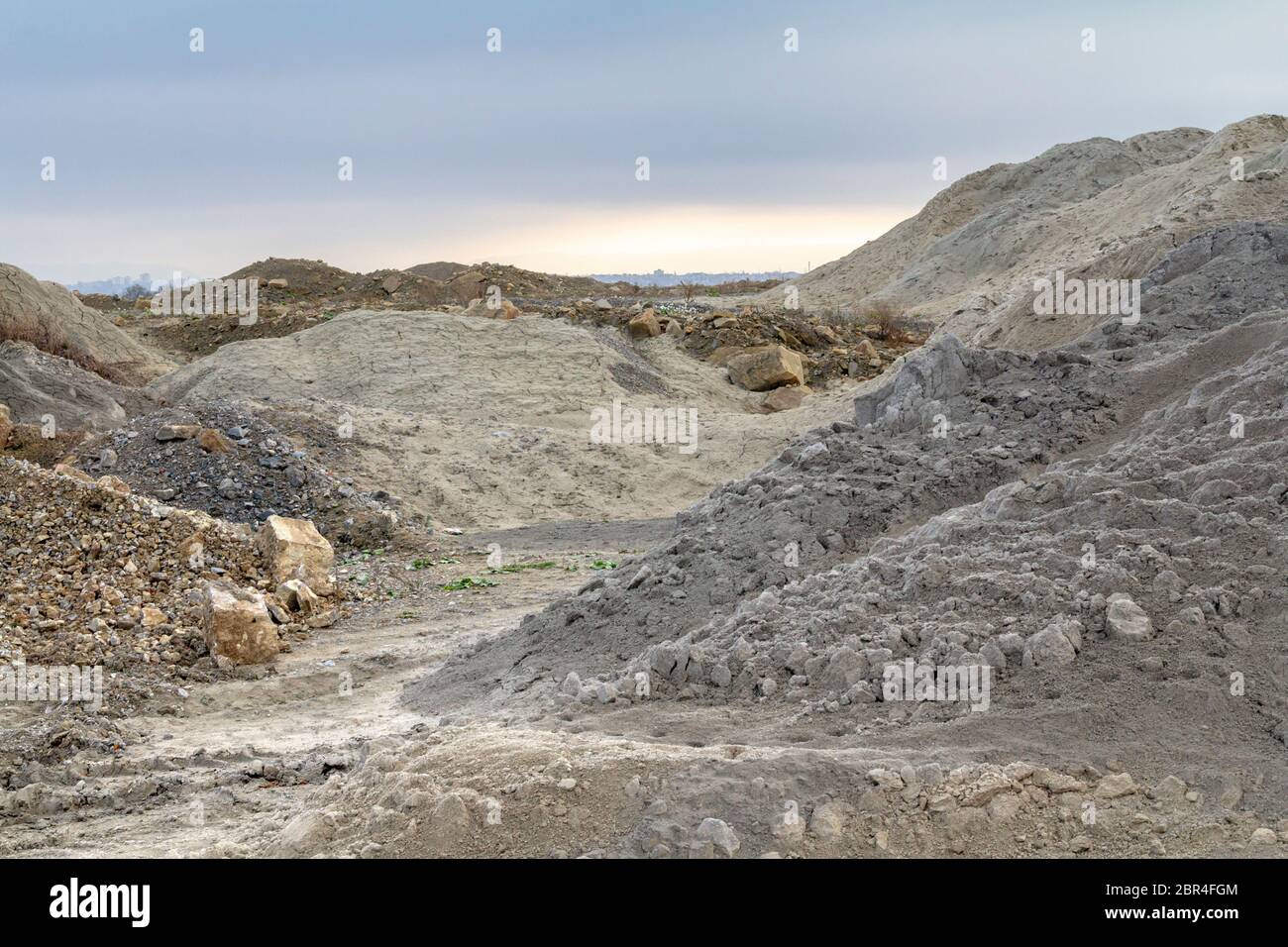 spoil heap scenery at a quarry in Southern Germany Stock Photo - Alamy