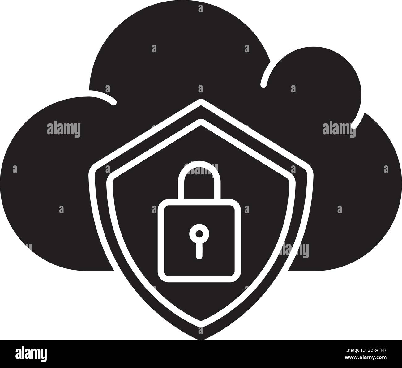 Cloud storage hacking icon Stock Vector Images - Alamy