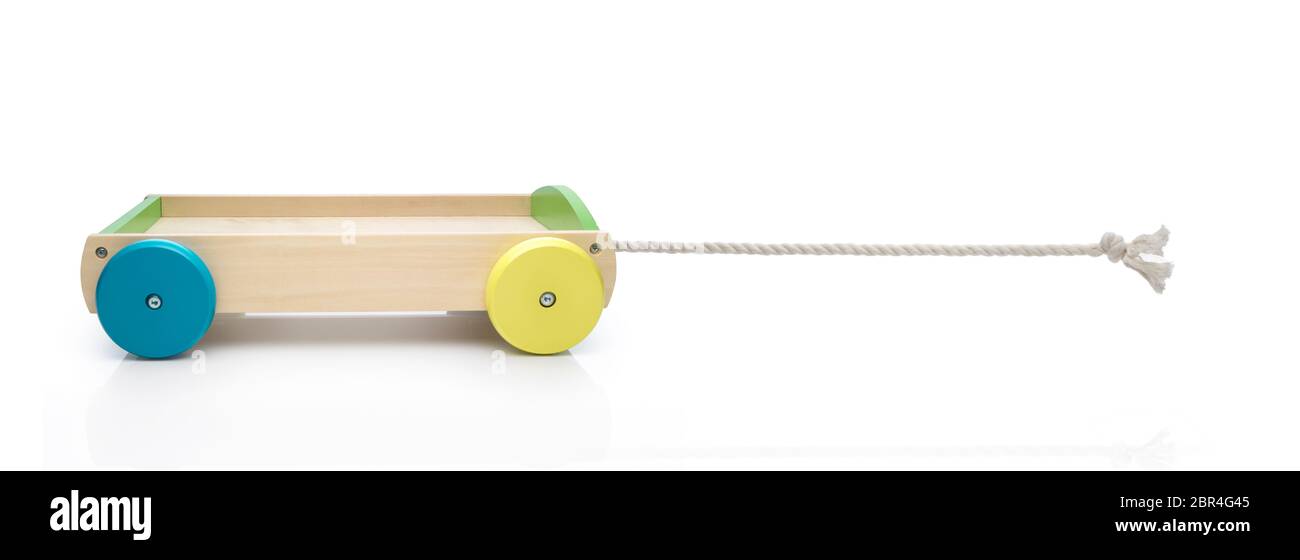 Toy car in concept traction. Clipping path on rope and truck Stock ...