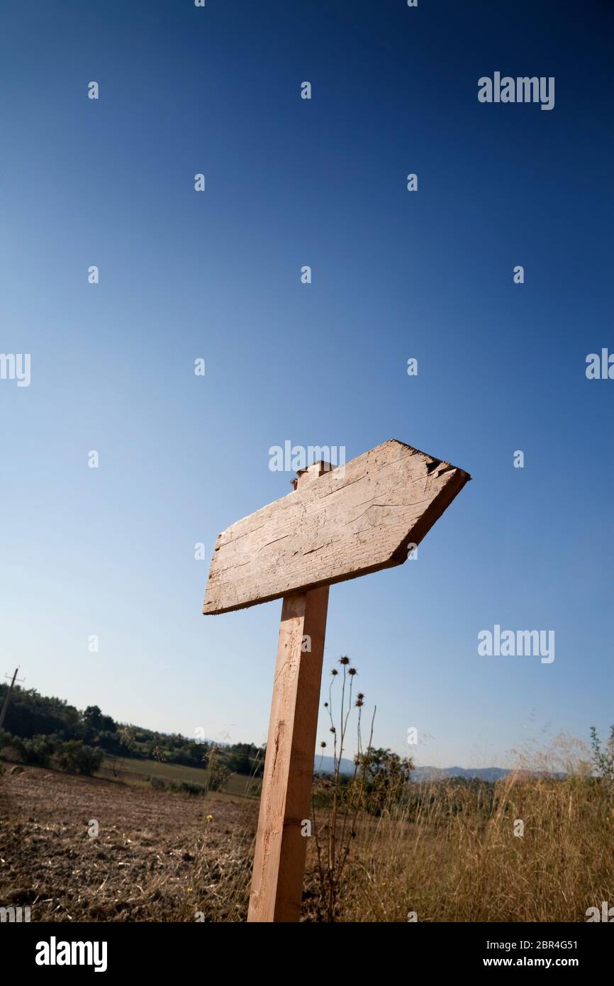 Ancient country road sign Stock Photo - Alamy