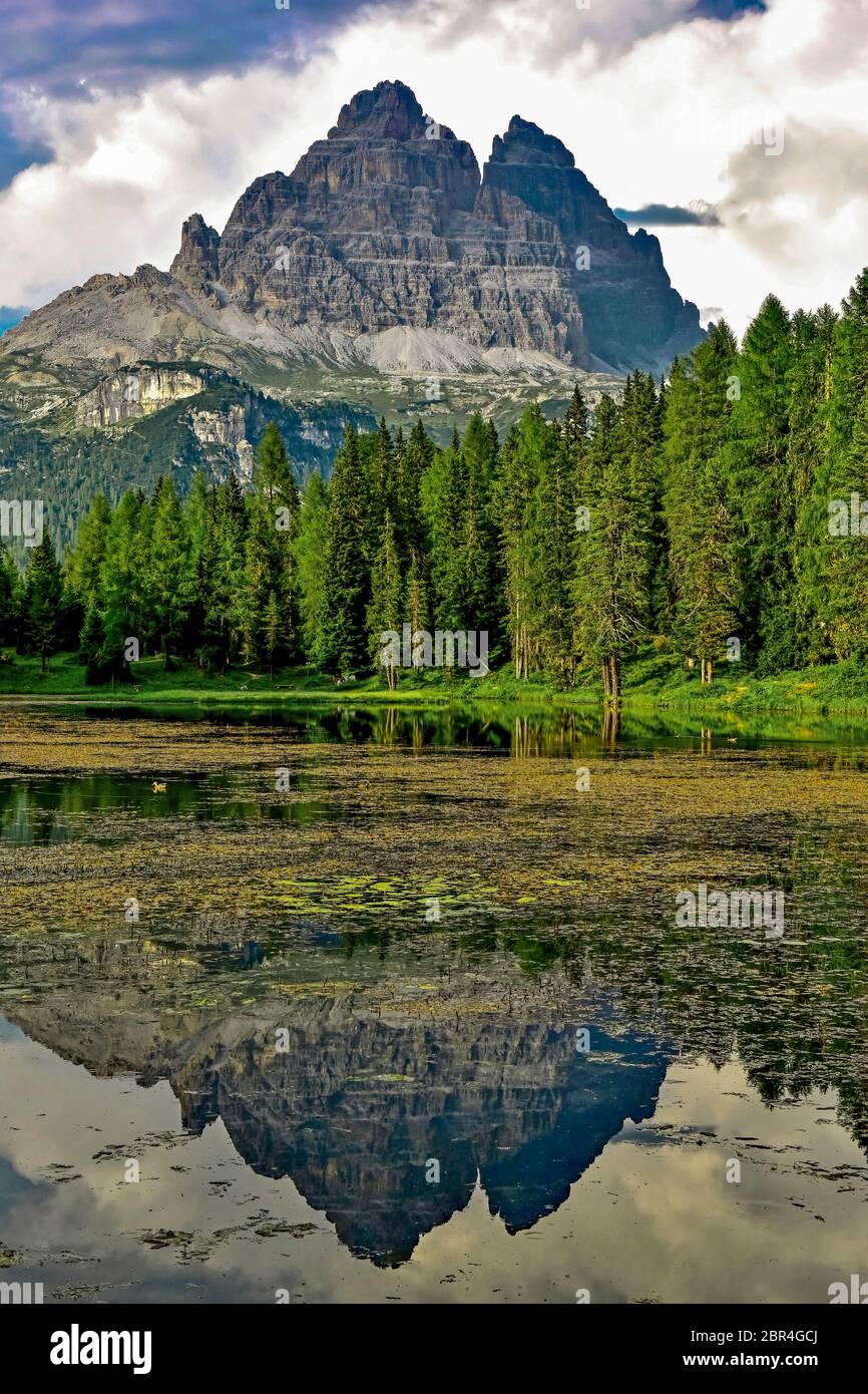 Italy - South Tyrol - Dolomites - Antorno lake Stock Photo - Alamy