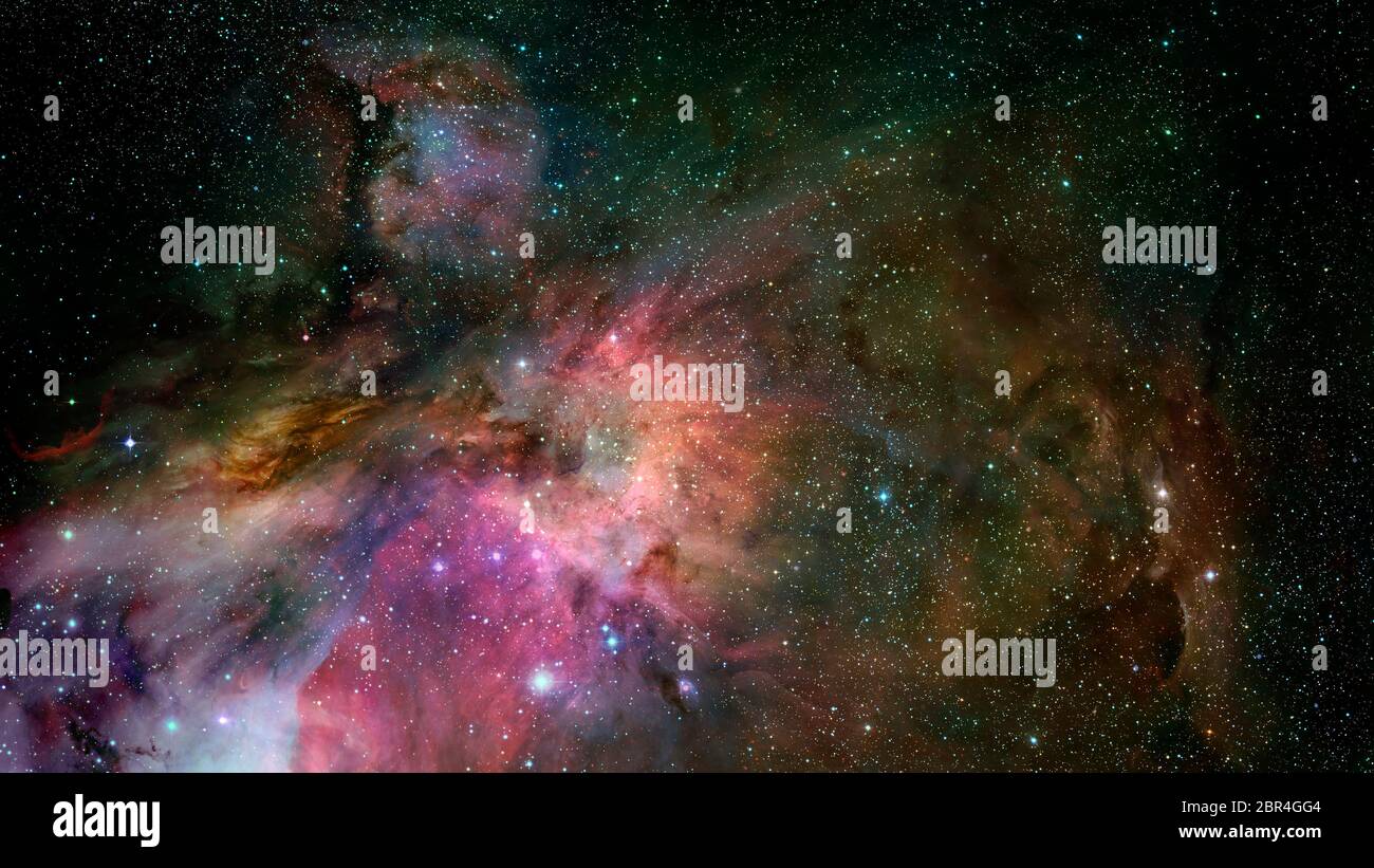 Cosmic landscape, beautiful science fiction wallpaper with endless deep ...