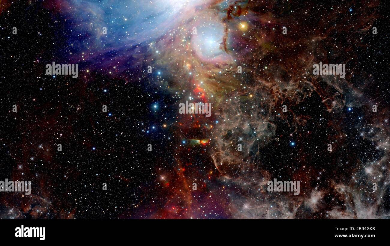 Awesome beautiful nebula somewhere in outer space. Elements of this ...