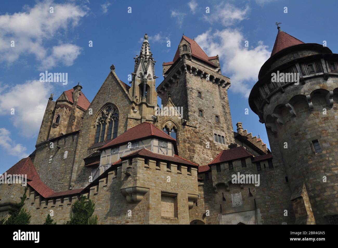 Kreuzenstein Castle, built 1100-1200 a few miles North of Vienna Stock ...