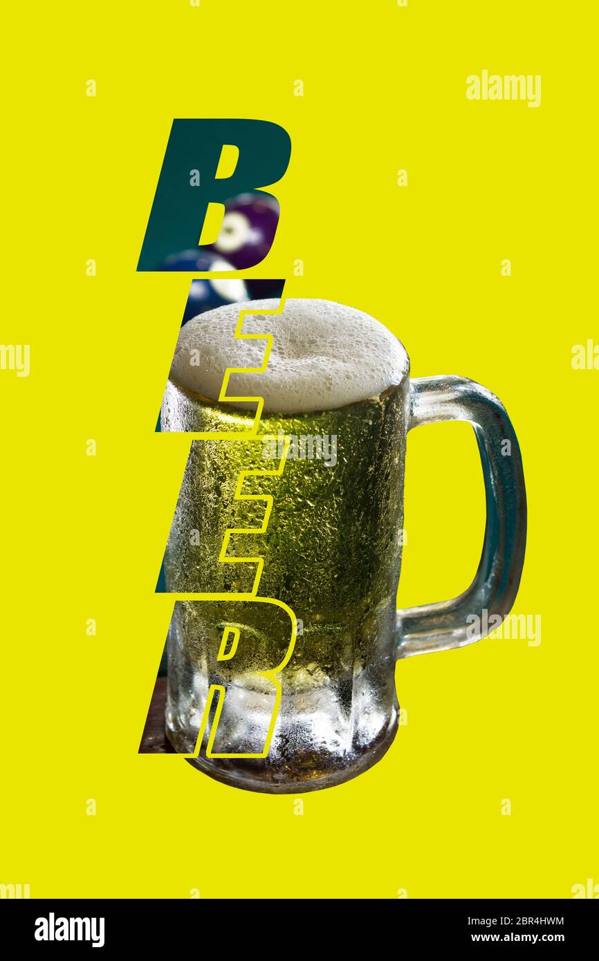 Isolated beer mug text hi-res stock photography and images - Alamy