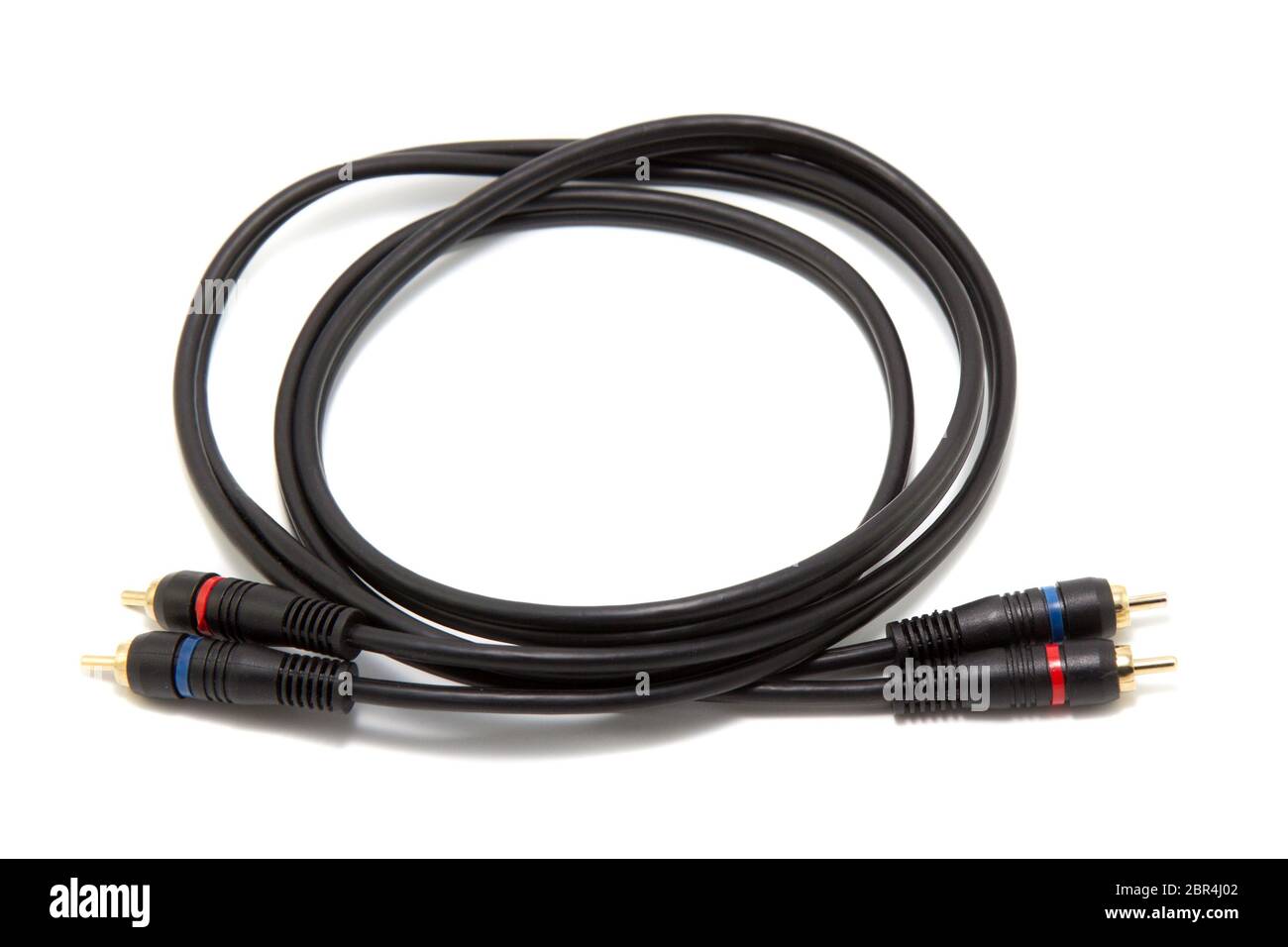 Stereo audio cable on a white background Stock Photo - Alamy