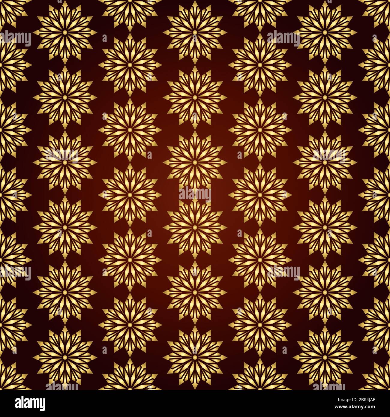 Gold modern flower and arrow and rhomboid shape seamless pattern ...