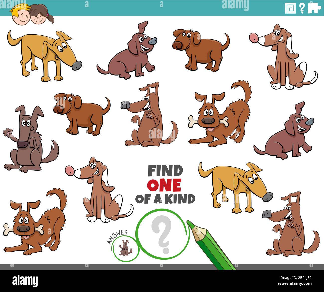 Multiple dogs illustration Stock Vector Images - Alamy