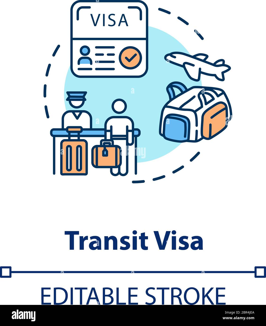 Transit visa concept icon Stock Vector Image & Art - Alamy