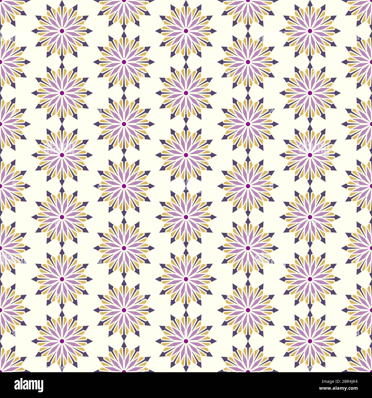 Purple modern flower and arrow and rhomboid shape seamless pattern ...