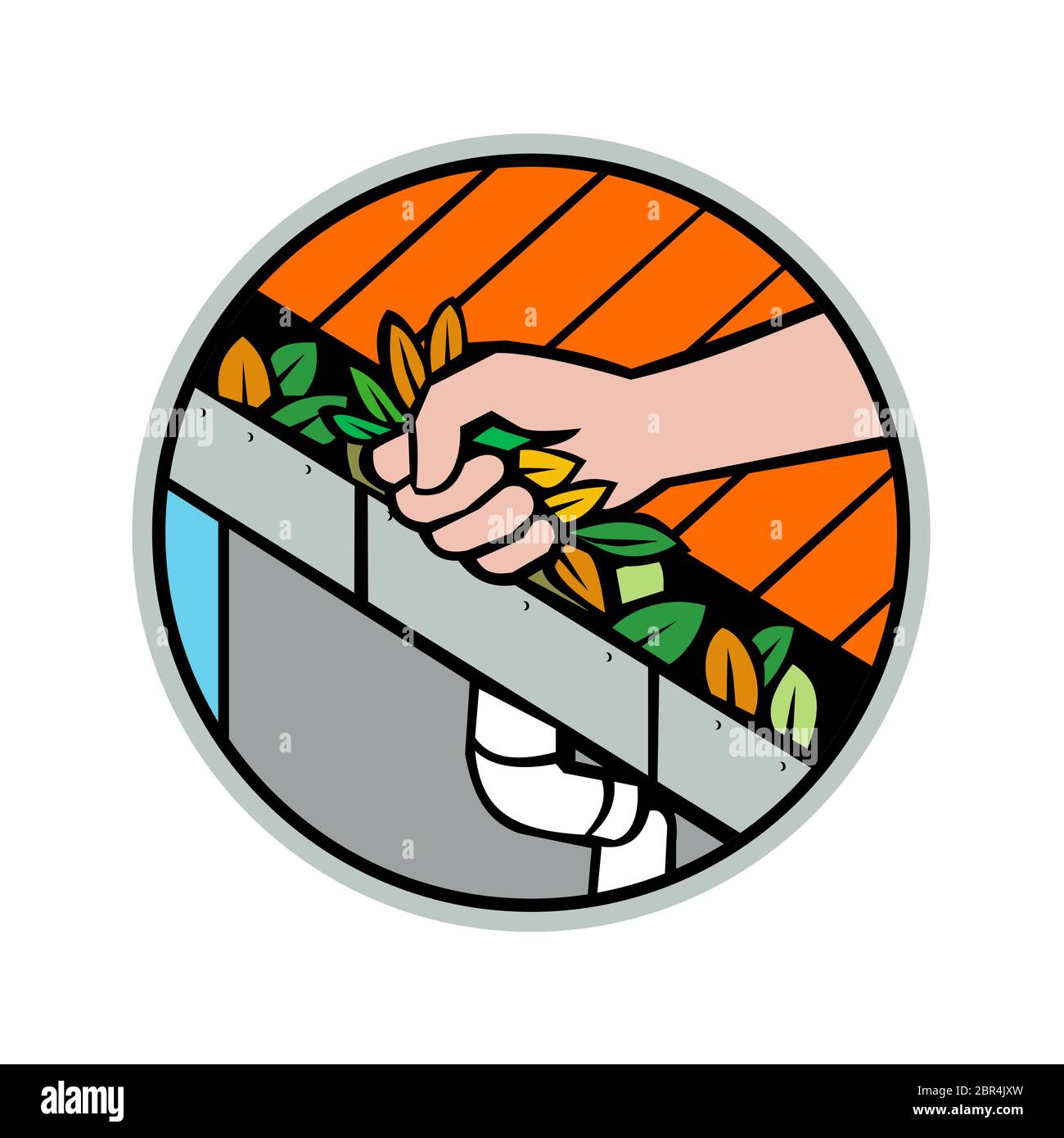 Rain gutter logo hi-res stock photography and images - Alamy