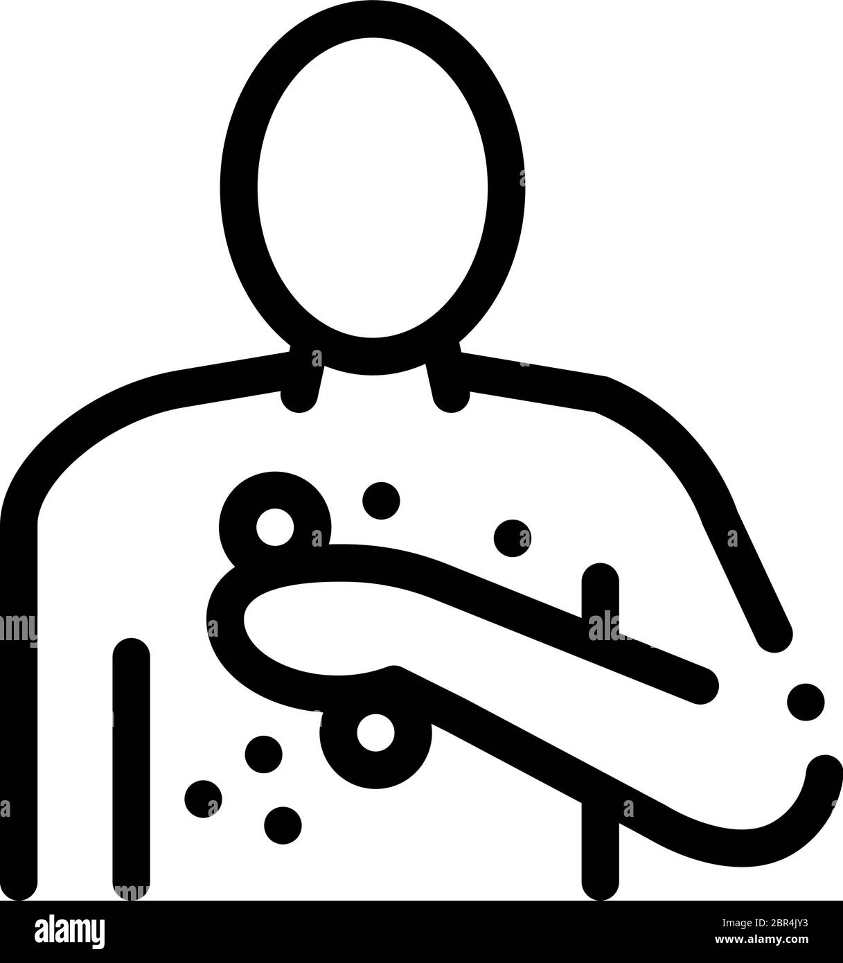 human rash problem icon vector outline illustration Stock Vector Image ...