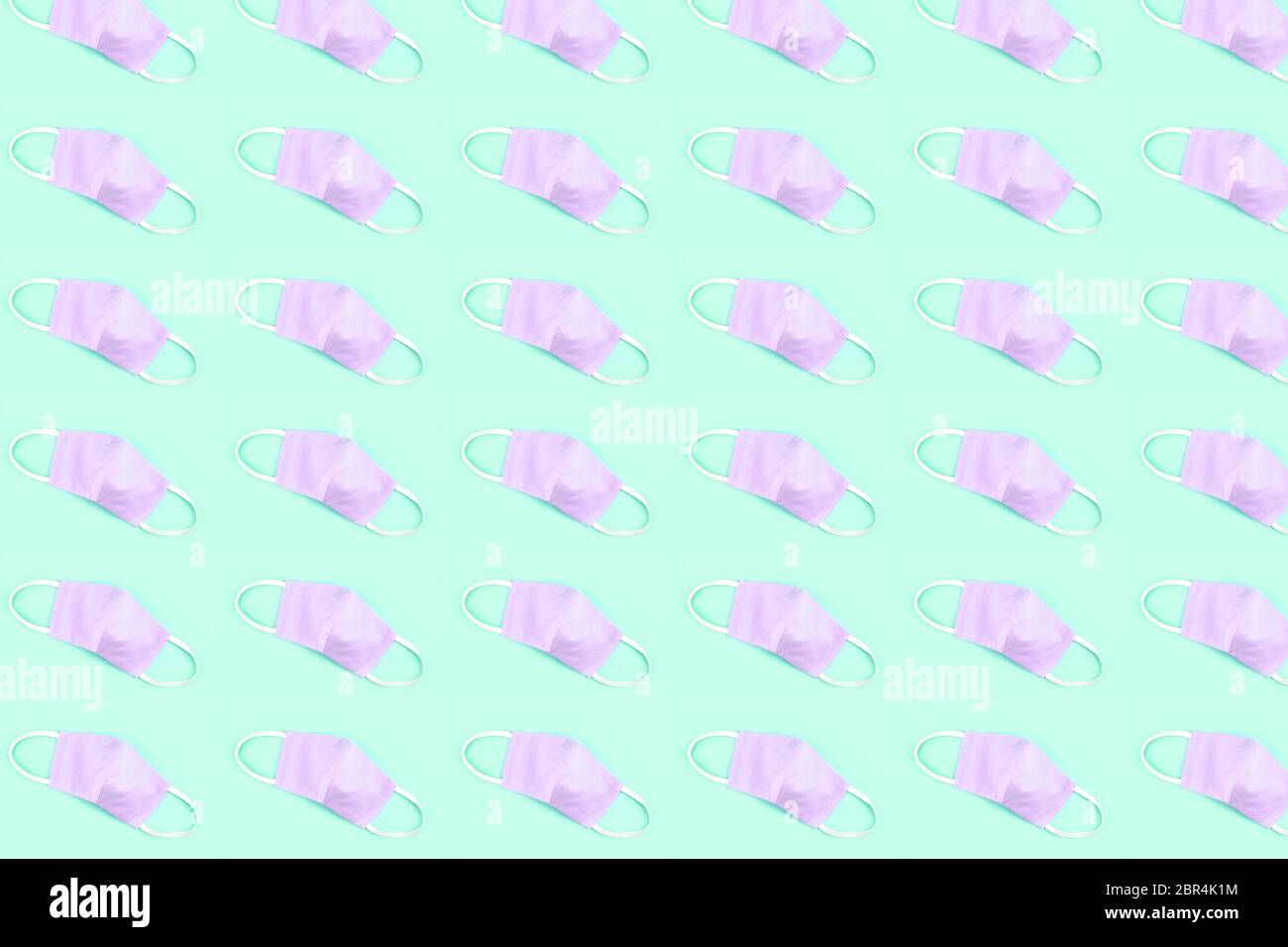 Pattern made from of medical reusable masks. Flat lay style Stock Photo ...