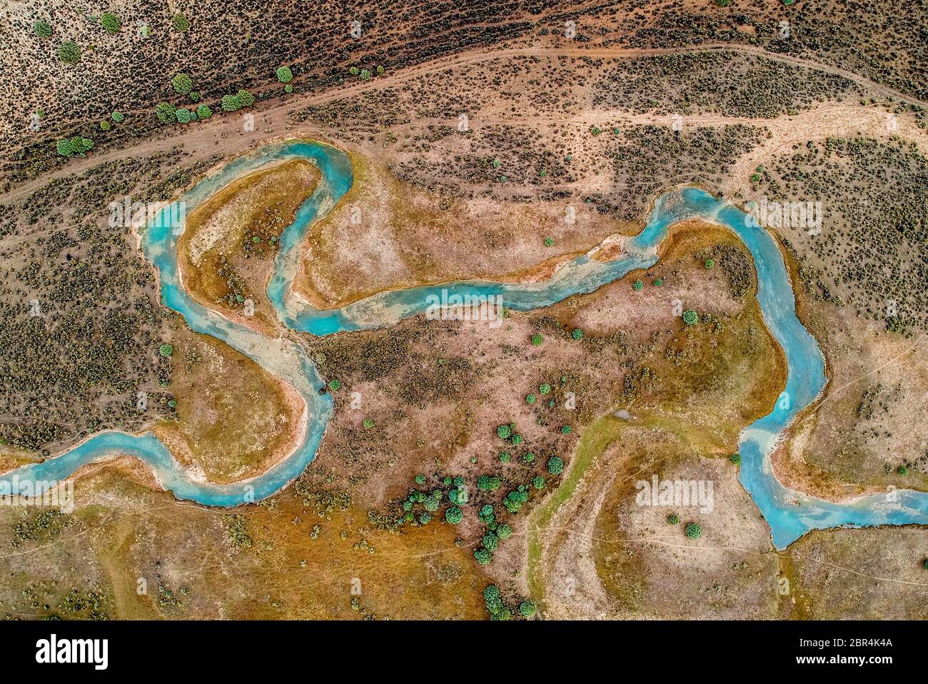 Aerial View of Sevier river in Utah Stock Photo - Alamy