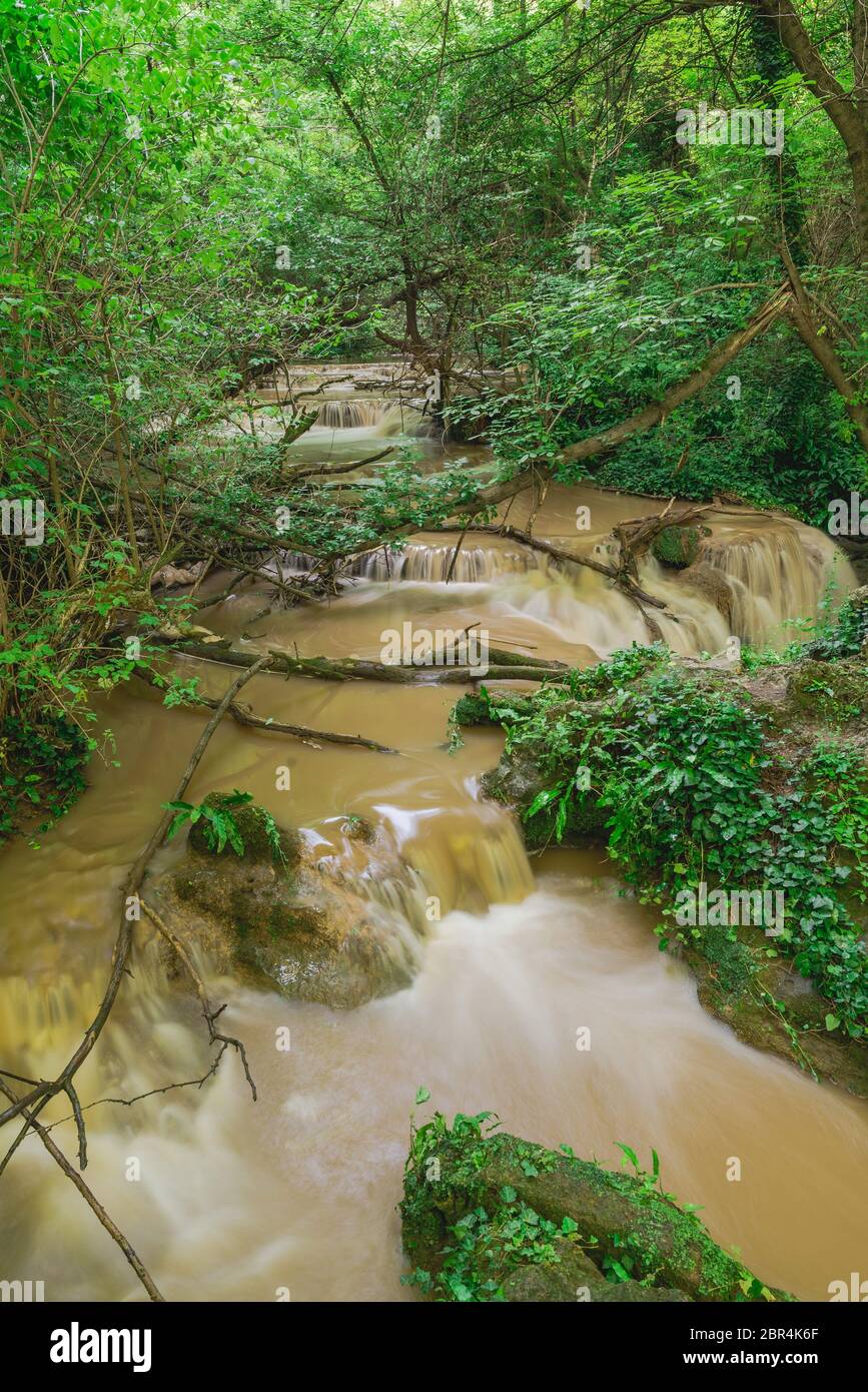 Krushuna waterfalls in northern Bulgaria near a village of Krushuna ...