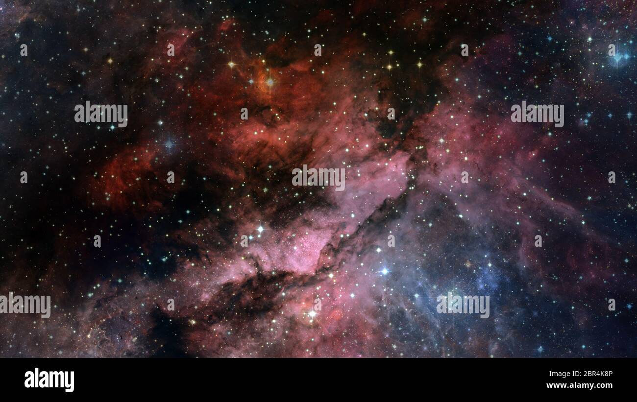 Nebula night starry sky in colors. Multicolor outer space. Deep space ...