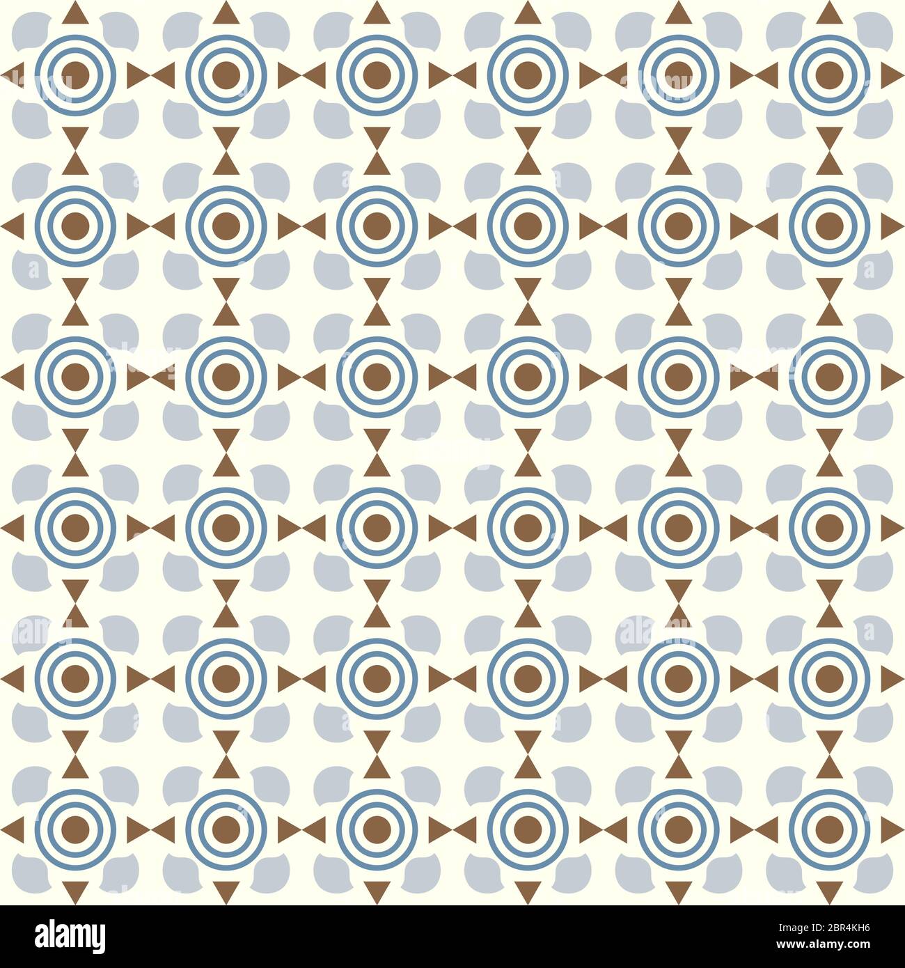 Brown sweet circle and curve cup and small triangle pattern on pastel ...