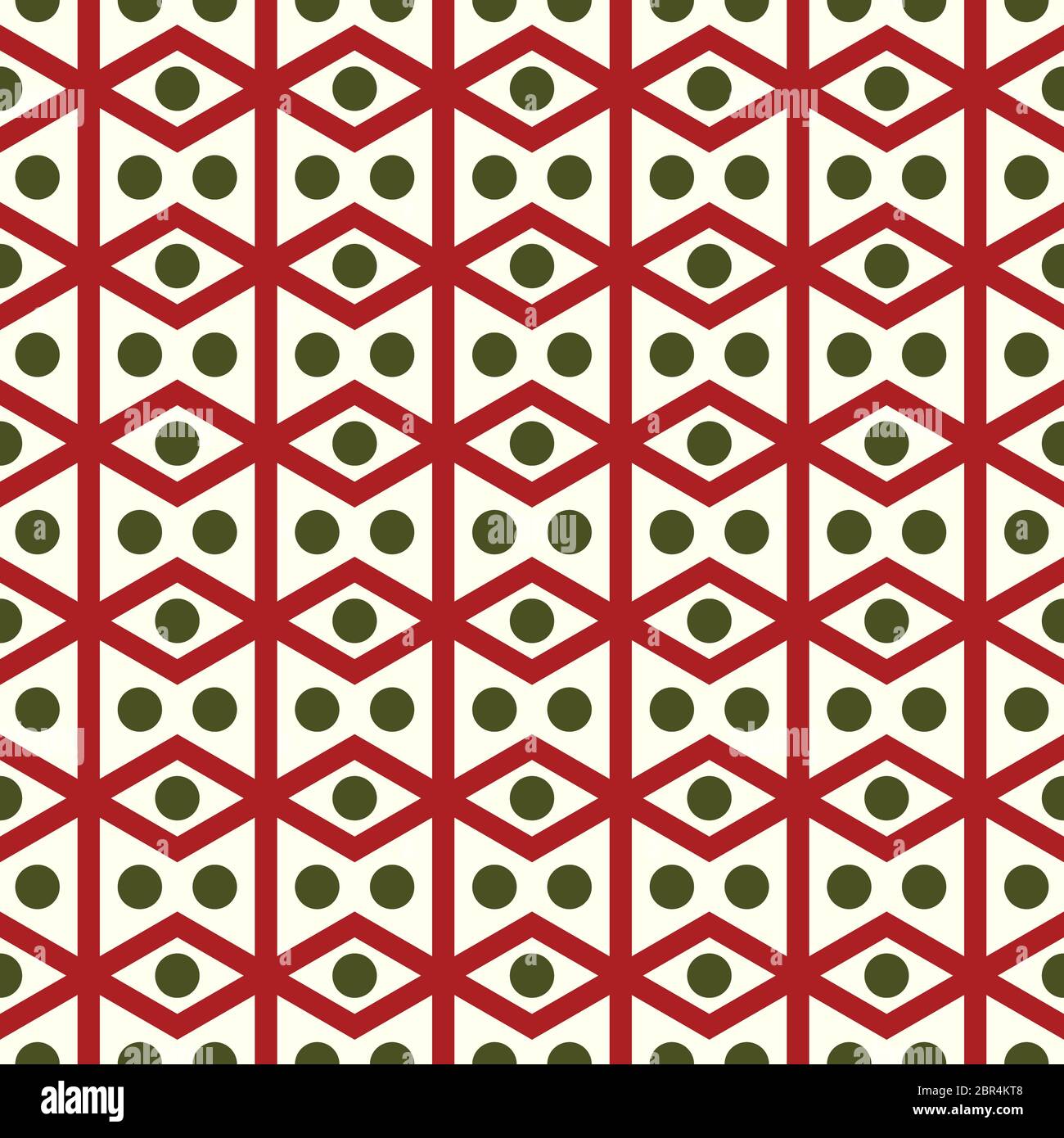 Red rhombohedron or parallelogram pattern on pastel background. Retro ...