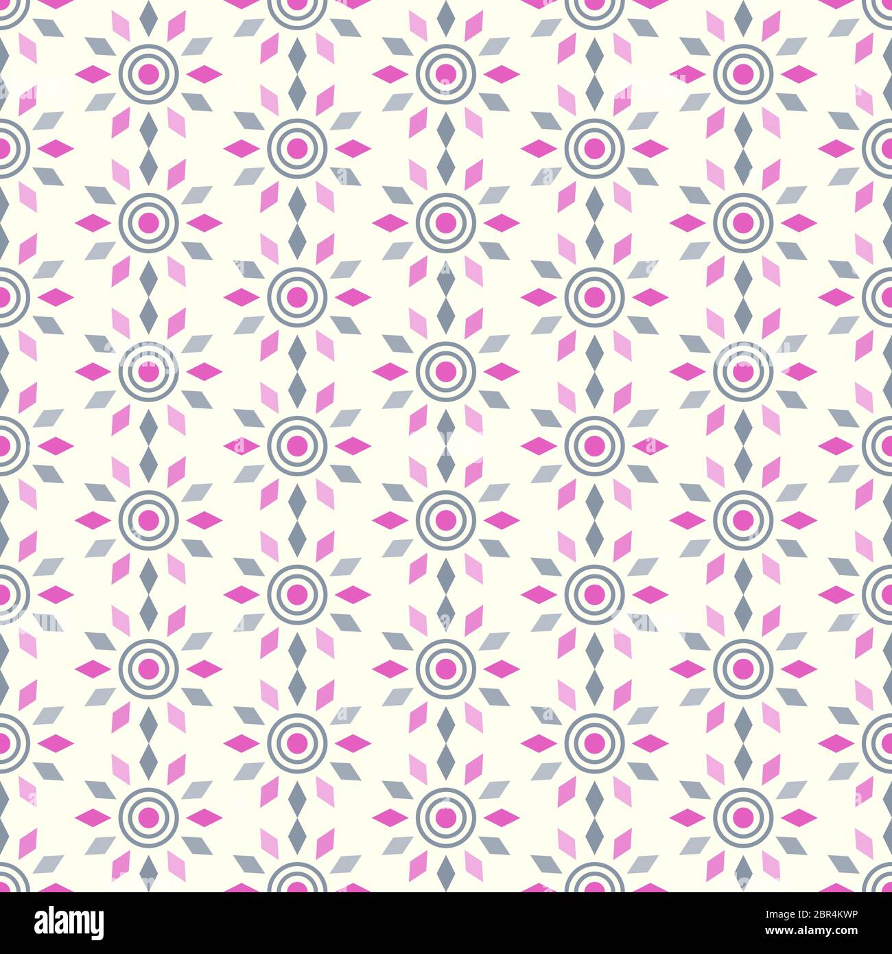 violet rhomboid and circle pattern on pastel background. Modern and ...