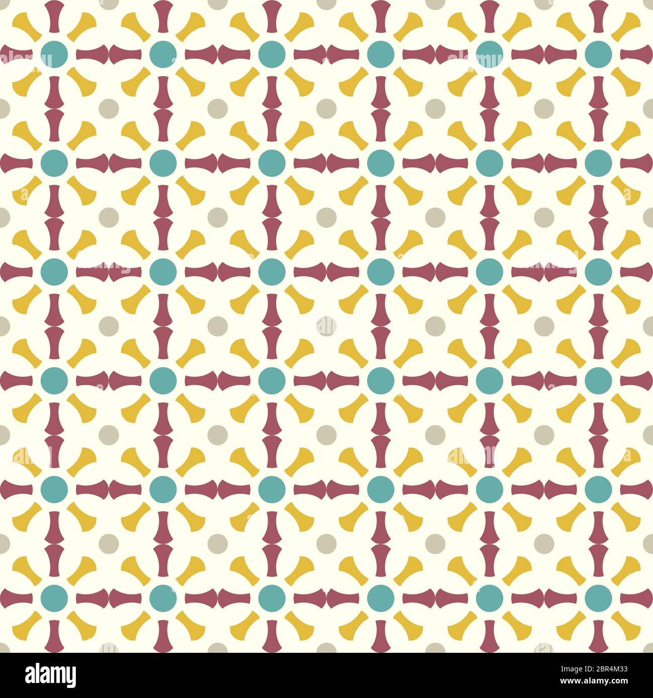 Purple and yellow bone and circle pattern on pastel background. Retro ...