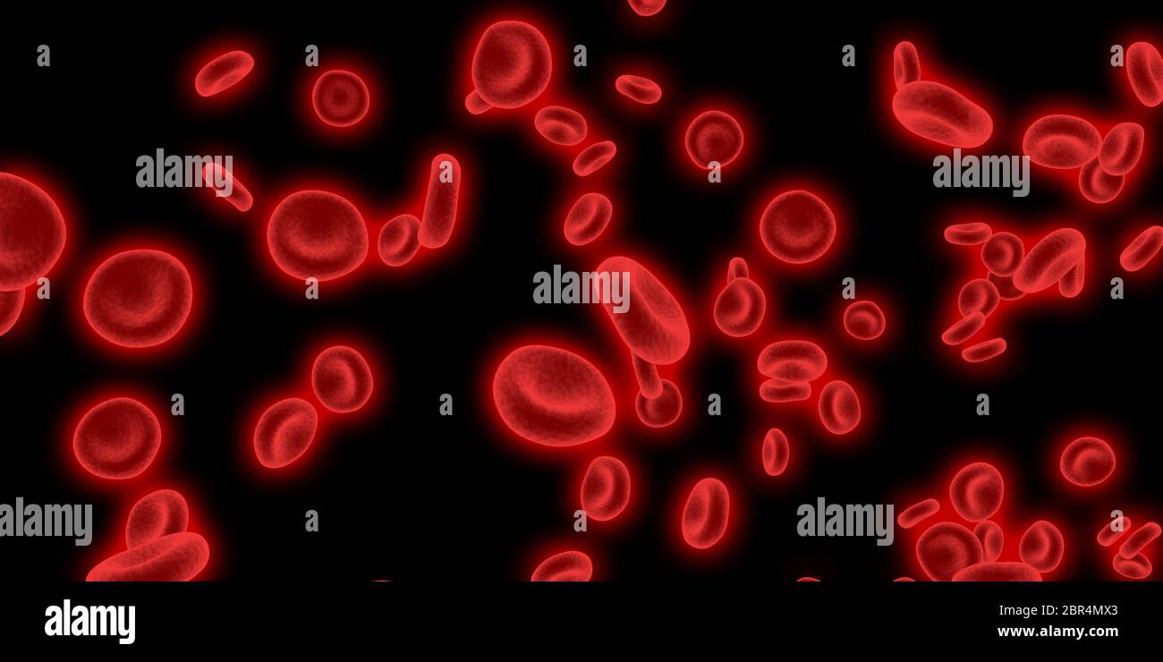 Red Blood Cells Flowing Through Circulatory System Stock Photo - Alamy