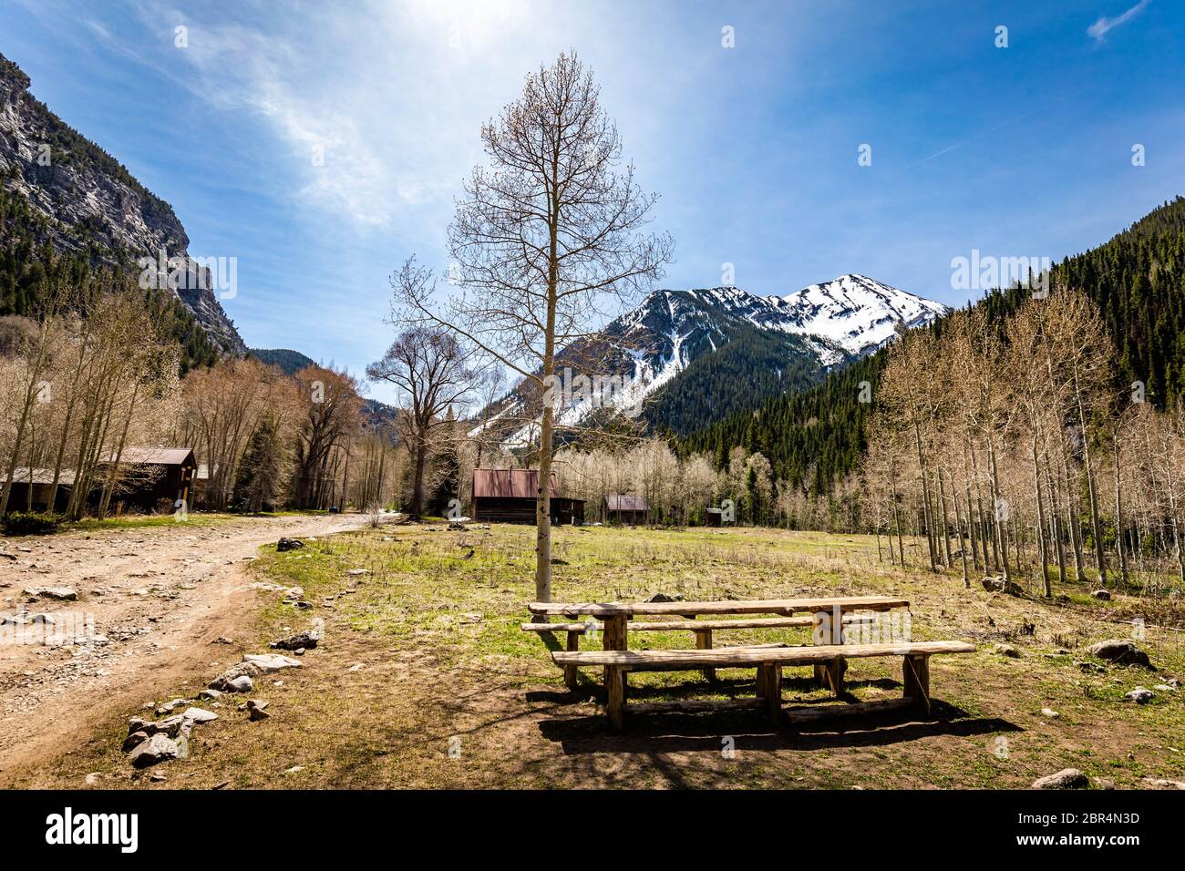 Waterfall at Old Crystal Mill White river national forest Colorado ...