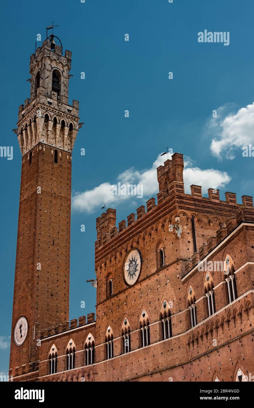 Siena's Piazza del Campo, the principal public space of the historic ...