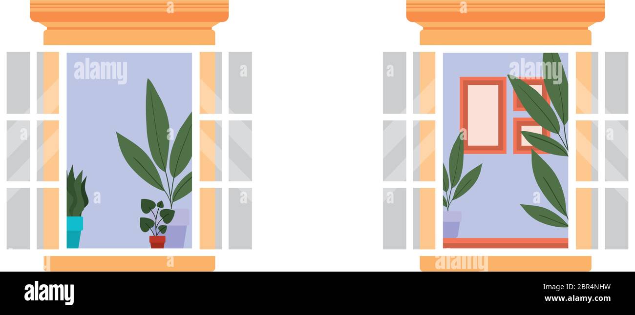 Windows with frames Stock Vector Images - Alamy