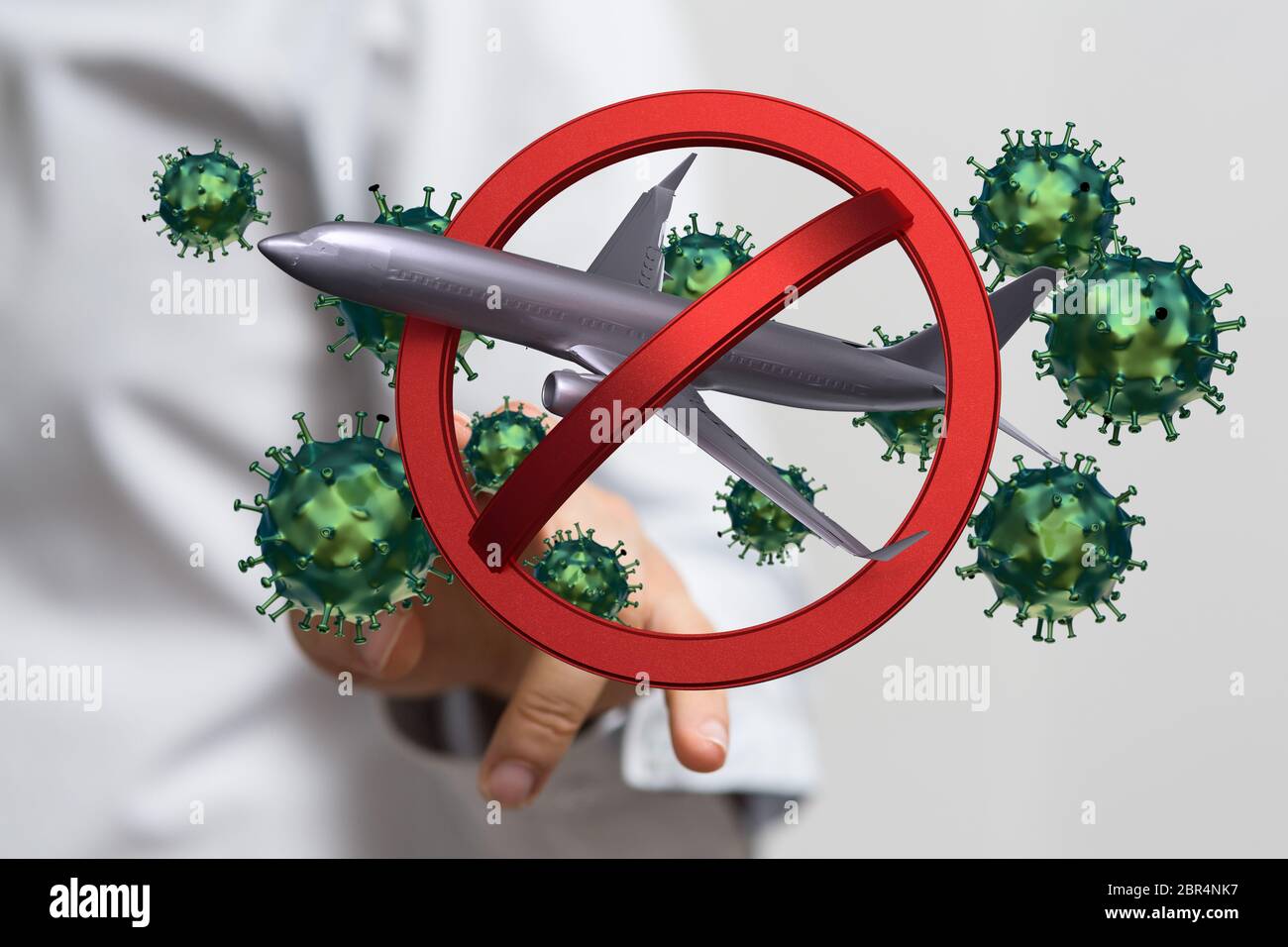 Stop airplane sign. Sign of prohibition flying Stock Photo - Alamy