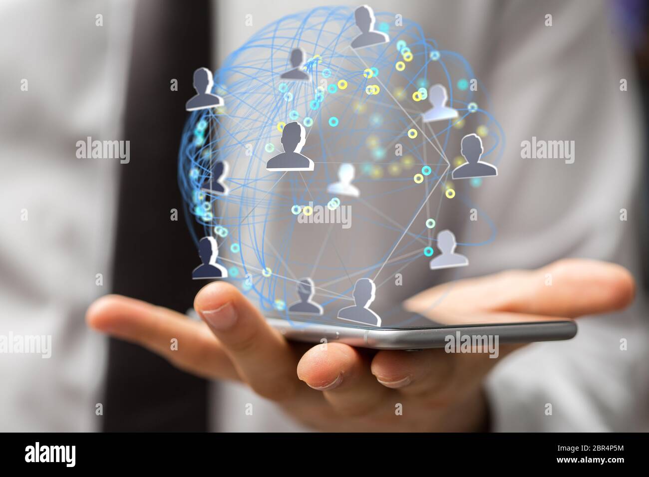 network interface in hand digital Stock Photo - Alamy