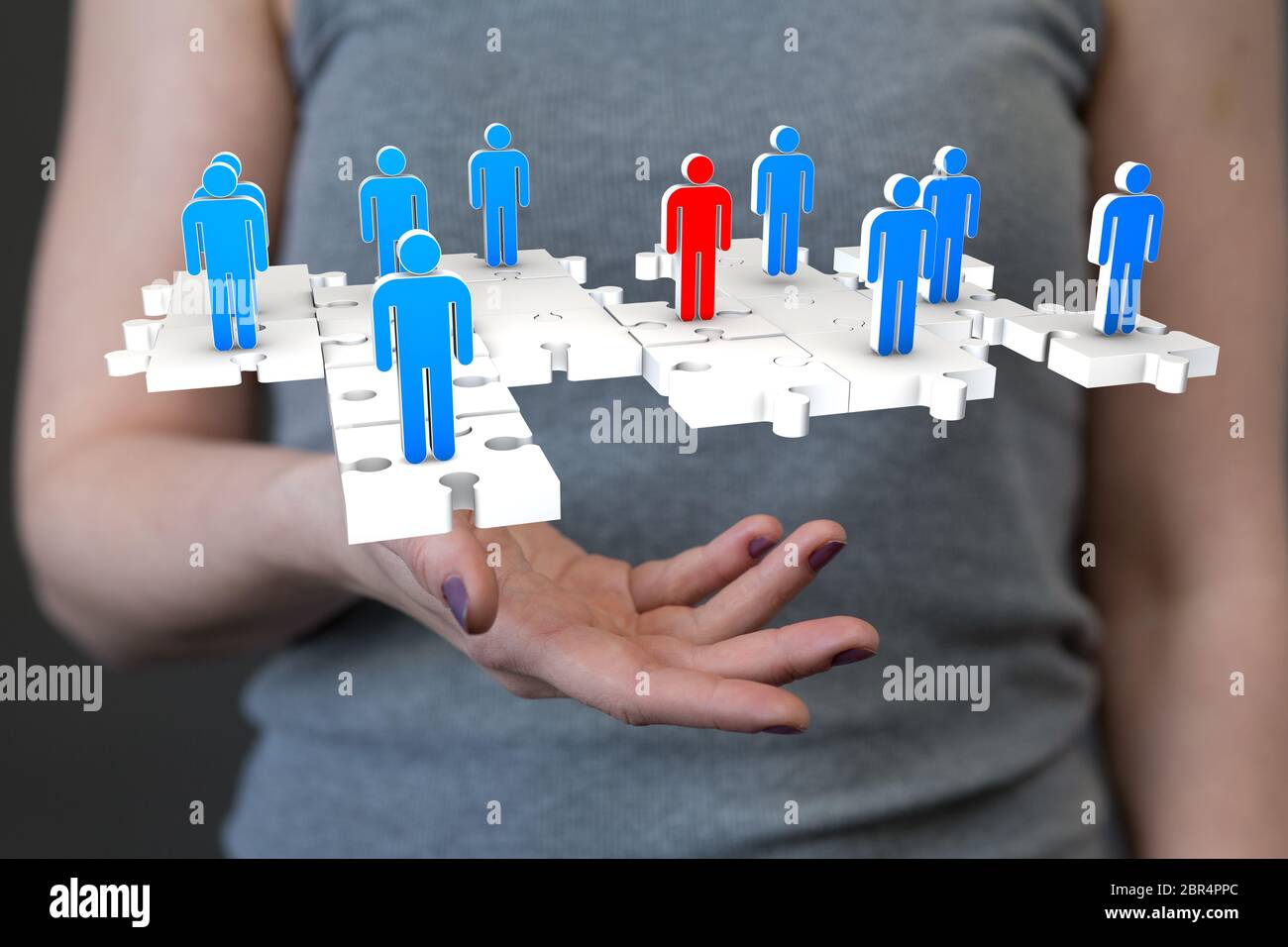 team network interface in hand digital Stock Photo - Alamy