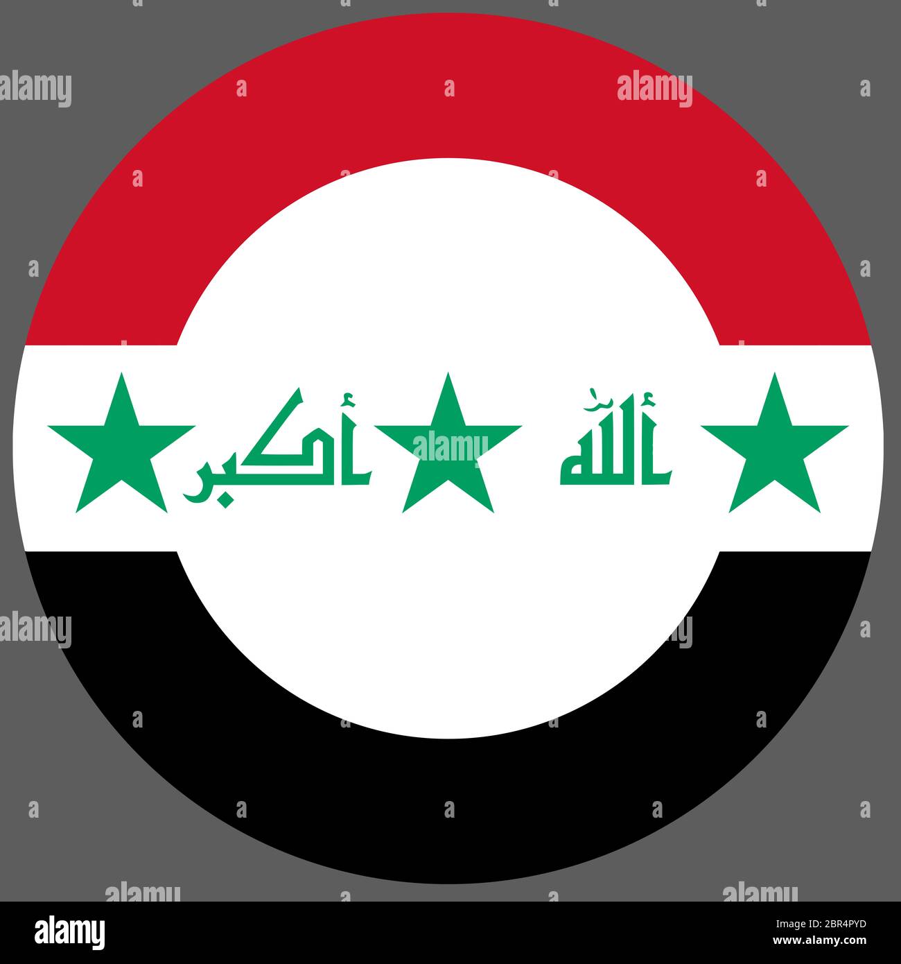 round flag iraq country nation illustration Stock Photo - Alamy