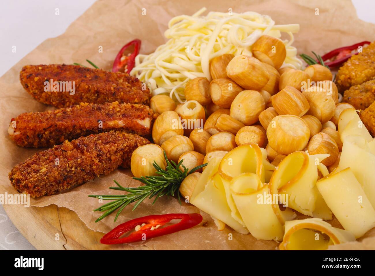 Caucasian cheeses plate mix snack assortment Stock Photo - Alamy