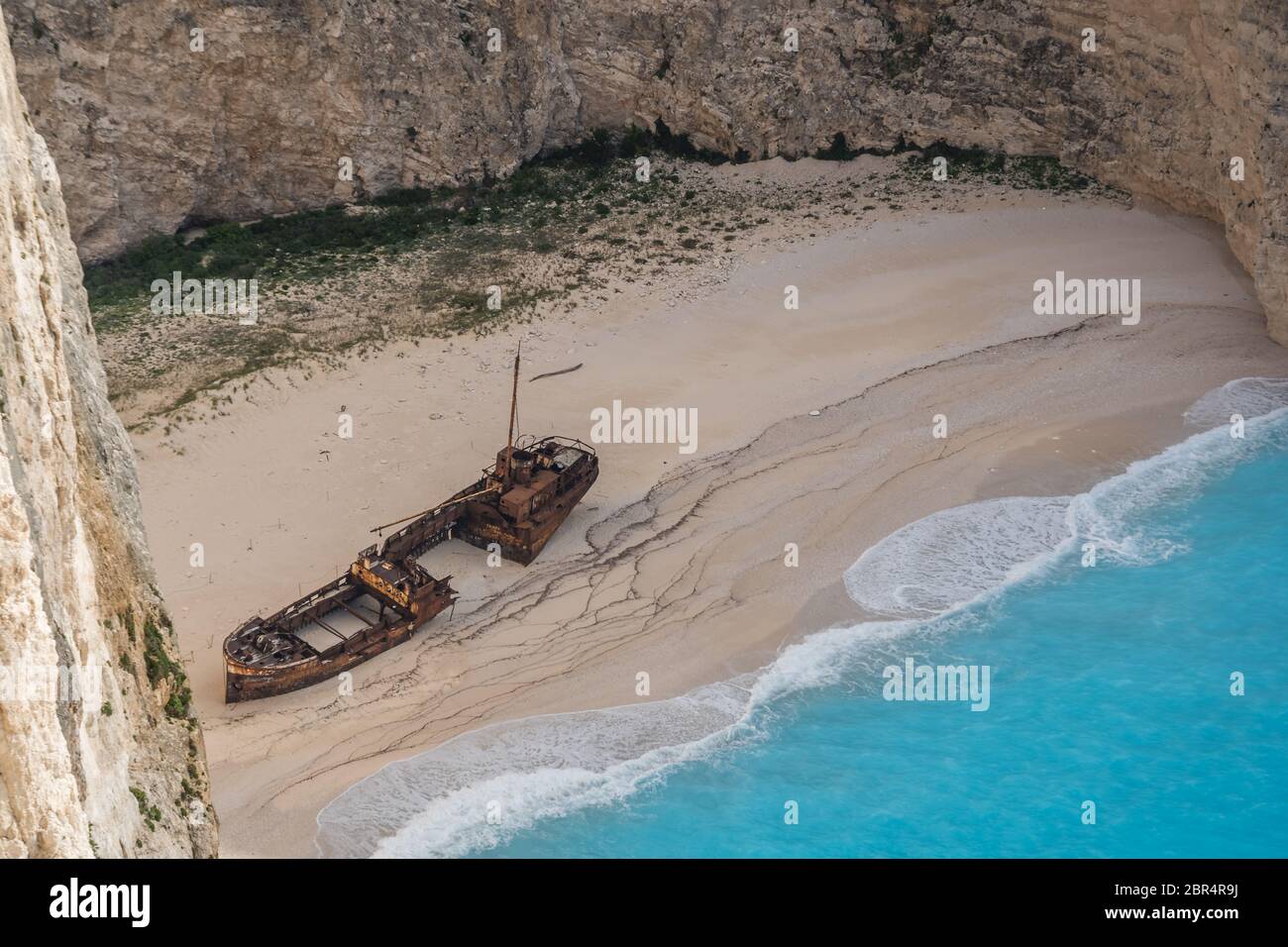 Wreck of a smugglers ship on the beach at the bottom of the stunning ...