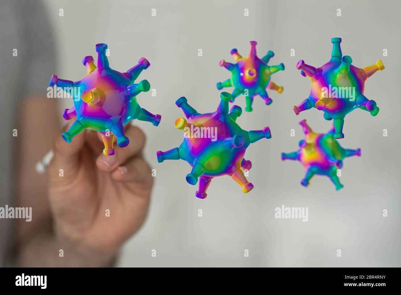 Corona Virus - Microbiology And Virology Concept - 3d Rendering Stock ...